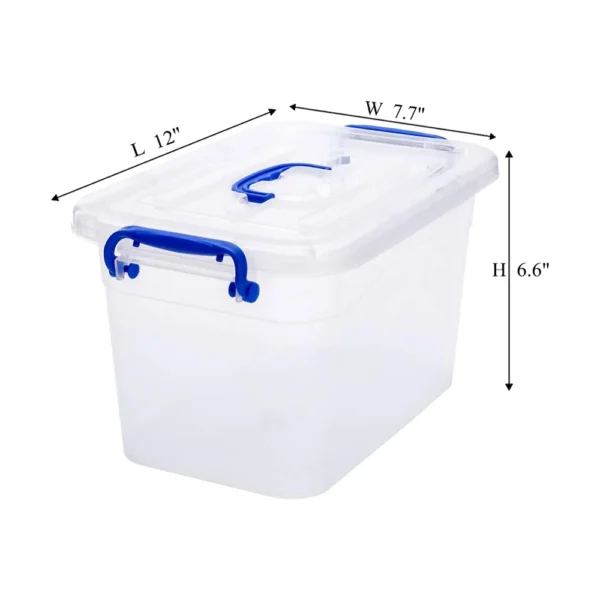 Besto 3 LTR Semi Clear Plastic Storage Box With Lid 6 Pcs Set - Storage ...
